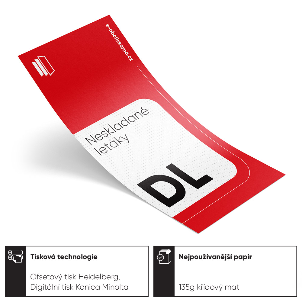 Neskládané letáky DL ️ online tisk | ABC Tiskárna